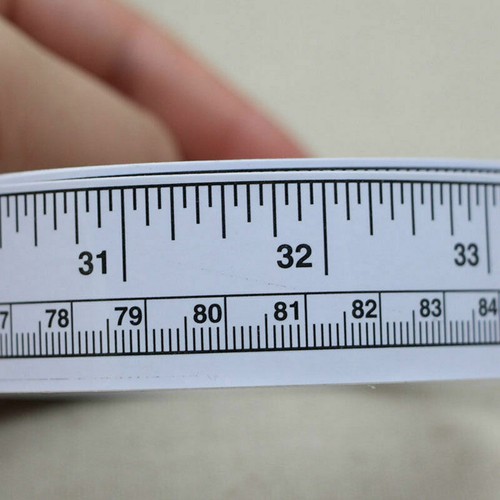 Self Adhesive Measure Tape Vinyl Silver Ruler Sewing Sticker 90cm ...