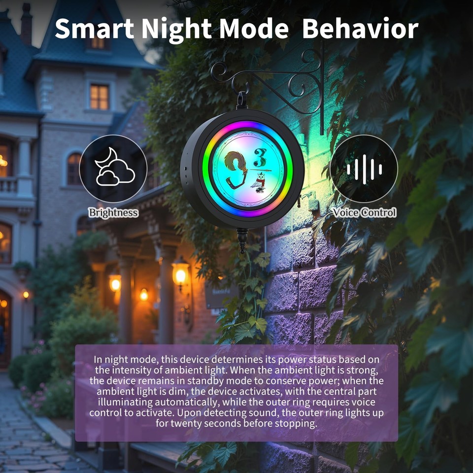 Harry Decorations LED Night Light: with Wand Remote, Double-Sided RGB ...