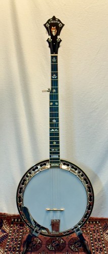 2003 Stelling Red Fox 5-String Banjo #5652 Tony Pass Rim Abalone Inlays ...