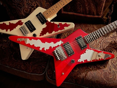 ESP Random Star Guitar, Red, scalloped fretboard, used, soft case | eBay