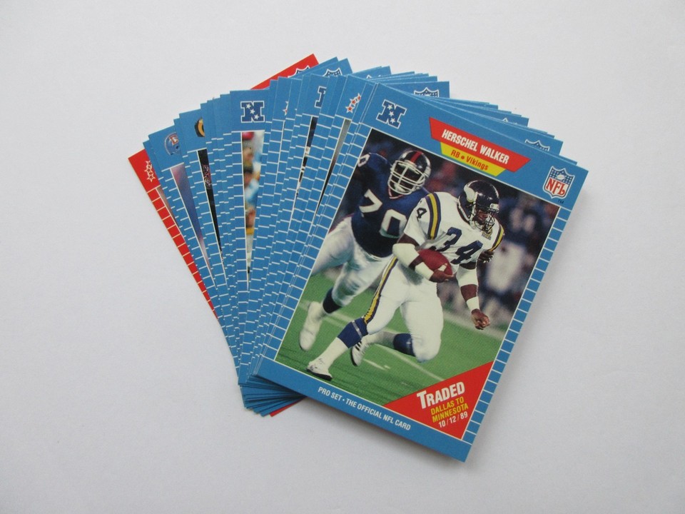 1989 PRO SET FOOTBALL COMPLETE 619 CARD MASTER SET~SANTA,PERRY ,GIZMO ...
