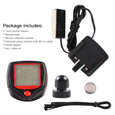 Bike Bicycle SPEEDOMETER Cycle Digital Odometer Computer KMH MPH ...