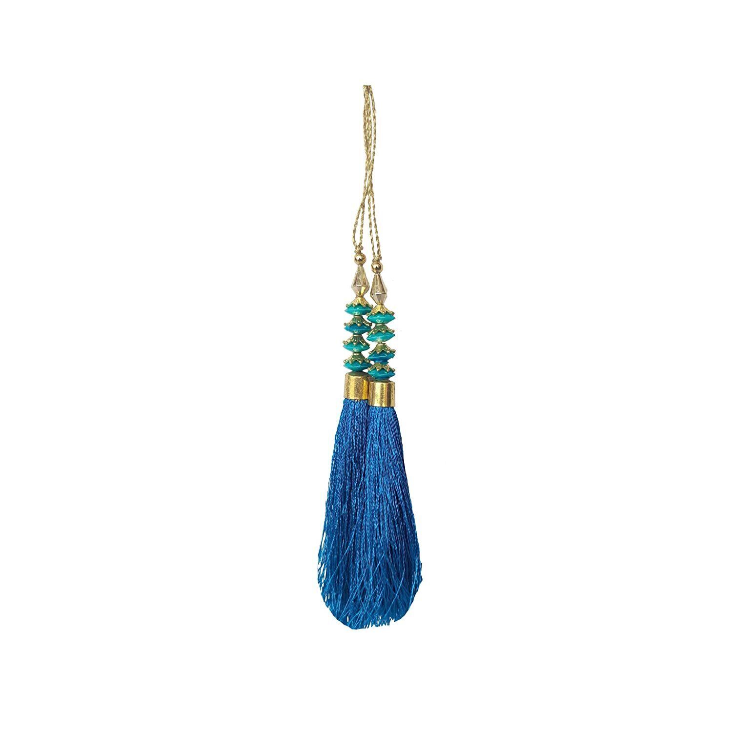 Traditional Handmade Work Ethnic Hanging Latkan Color Firozi For Women ...