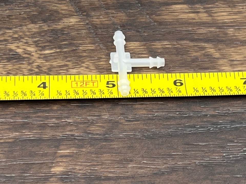 GM plastic 1/8 x 1/8 x 1/8 plastic vacuum tee fitting 3 way connectors ...