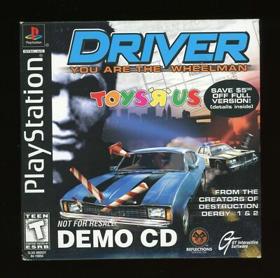 RARE PS1 DRIVER DEMO DISC CD TOYS R US COVER (PLAYSTATION 1 1999) GAME ...