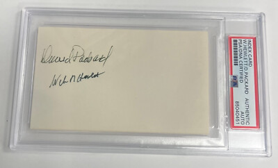 William Hewlett & David Packard signed 3x5 card PSA encapsulated | eBay
