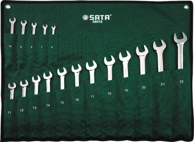 SATA professional metric combination 55°offset box end spanners set ...