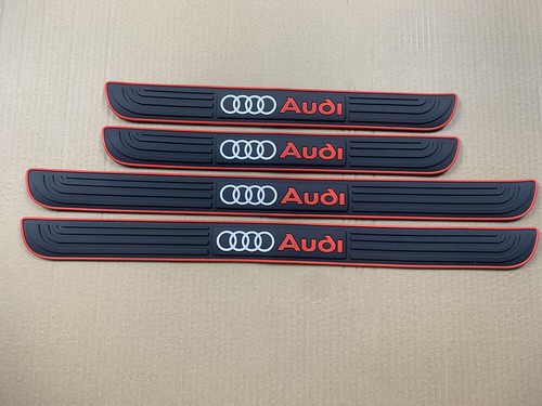 4PCS Black Car Door Scuff Sill Cover Panel Step Protector For Audi ...