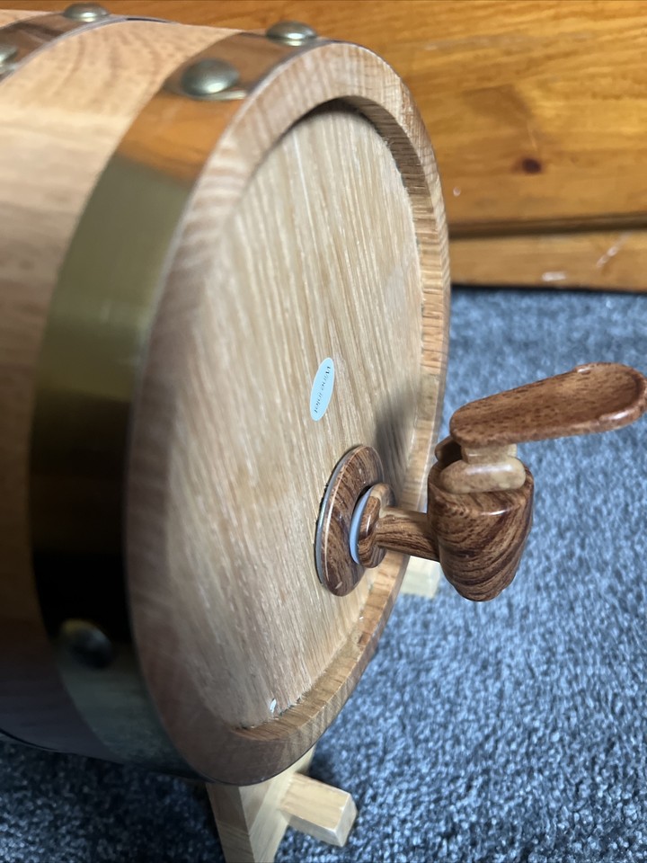 Oak Timber Wine Barrel Beer Whiskey Rum Dispenser Wooden Keg with Small ...