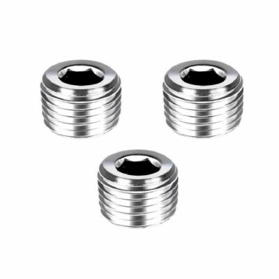 3Pcs Stainless Steel Internal Hex Countersunk Thread Pipe Plug 1/8" NPT ...