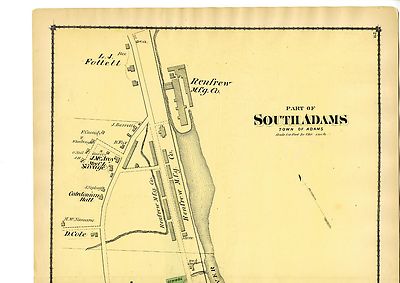1876 Map of part of South Adams, Berkshire County, Massachusetts from ...