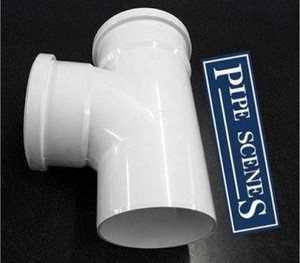 Soil Pipe 110mm Tee Branch - White Double Socket | eBay