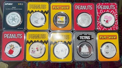 10 Coin APMEX Lot - Galactic Empire, PAC-man, Peanuts And Tetris | eBay