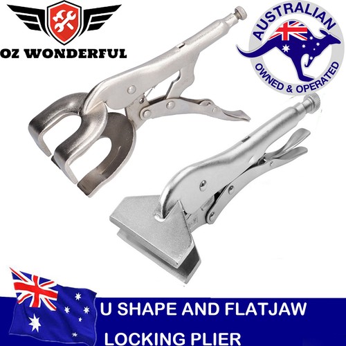 10'' FLAT JAW Locking plier and U SHAPE Clamp Welding Vice Grip | eBay ...