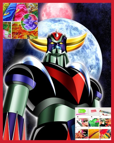 LOISIRS CRÉATIFS BRODERIE FIGURINE GRENDIZER GOLDORAK MOSAIQUE 3D ...