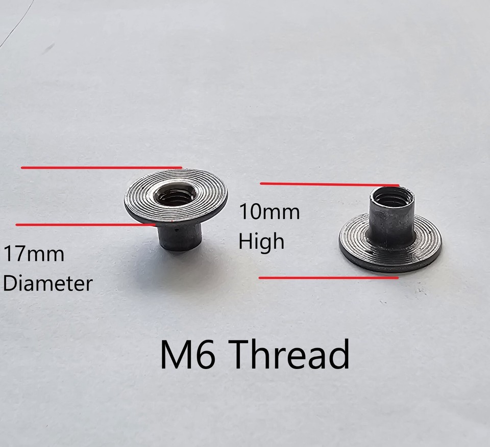 Barrel T Nuts Flat Head Sleeve Furniture Nuts M6 Female Thread | eBay