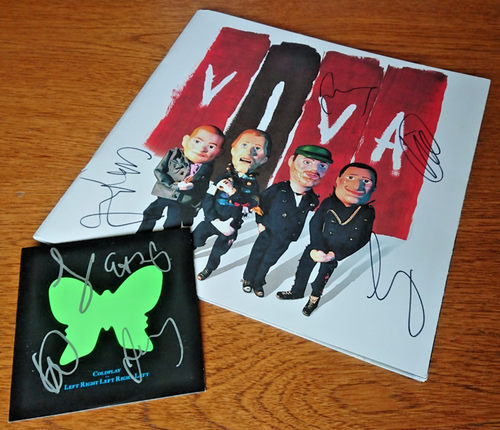 Signed Coldplay Viva La Vida Tour Program + Signed Left Right Left ...