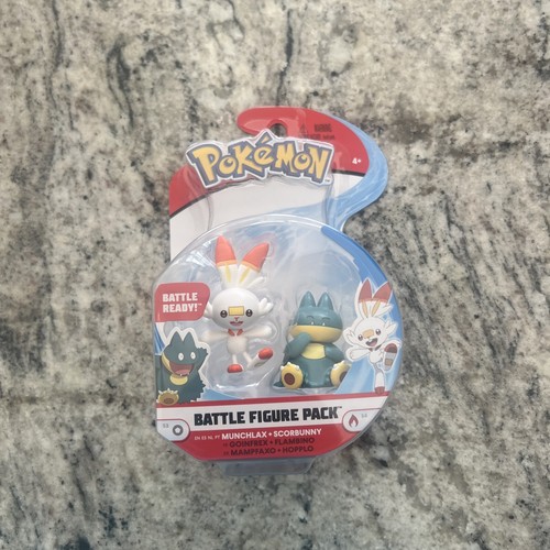 Pokemon Battle Figure Pack Munchlax + Scorbunny 2" Action Figures NEW ...