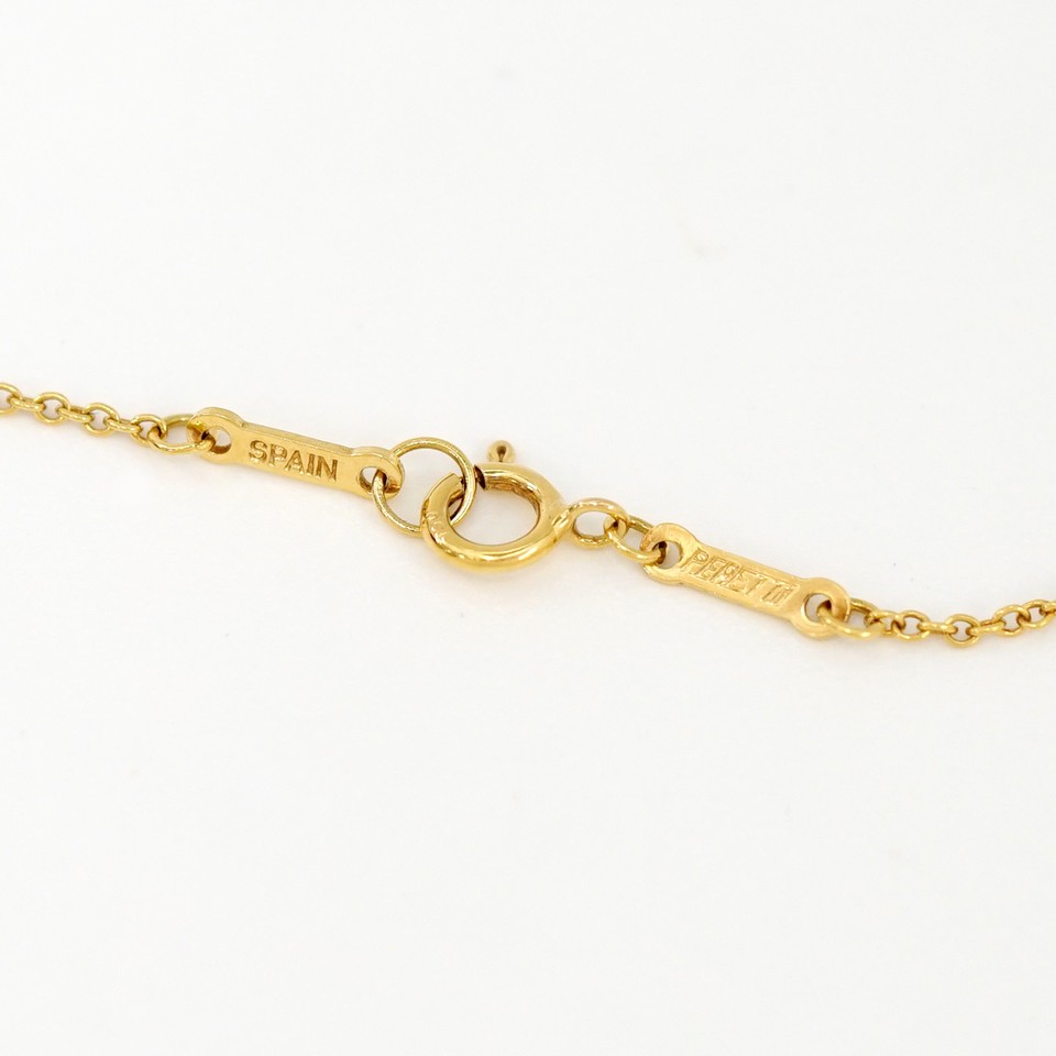 Tiffany & Co. 5 Open Heart Chain Necklace 18" 18k Yellow Gold Auth w ...