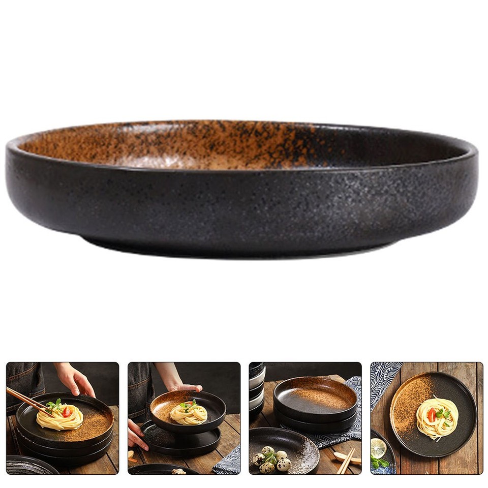 Ceramic Food Plate Steak Plate Household Dish Plate Food Serving | eBay ...