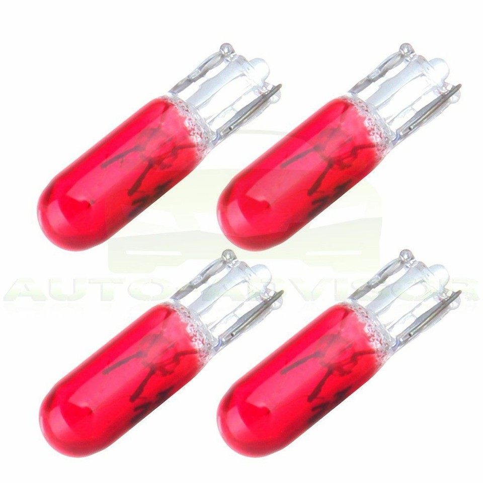 For 20Pcs Wedge Red halogen Instrument Cluster Panel Lamp Light T5 74 ...