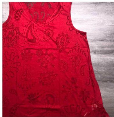 NWT LuLaRoe XL KRISTINA TANK TOP UNITED STRONG RED BURNOUT AMERICANA ...