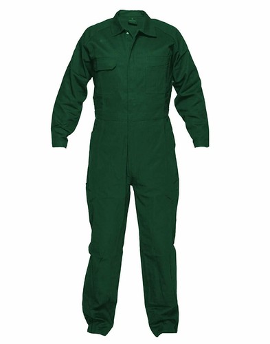 MENS GREEN BOILER SUIT WORKWEAR MECHANIC COVERALL SAFETY PROTECTIVE ...