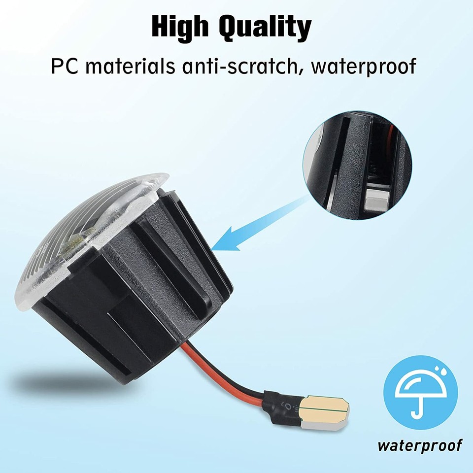 Chrome Crystal White Cargo Trunk Lift Gate LED Lights For 2006-10 Jeep ...