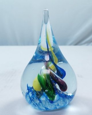M Design Art Glass Blue Geode Design Paperweight [Kitchen] | eBay