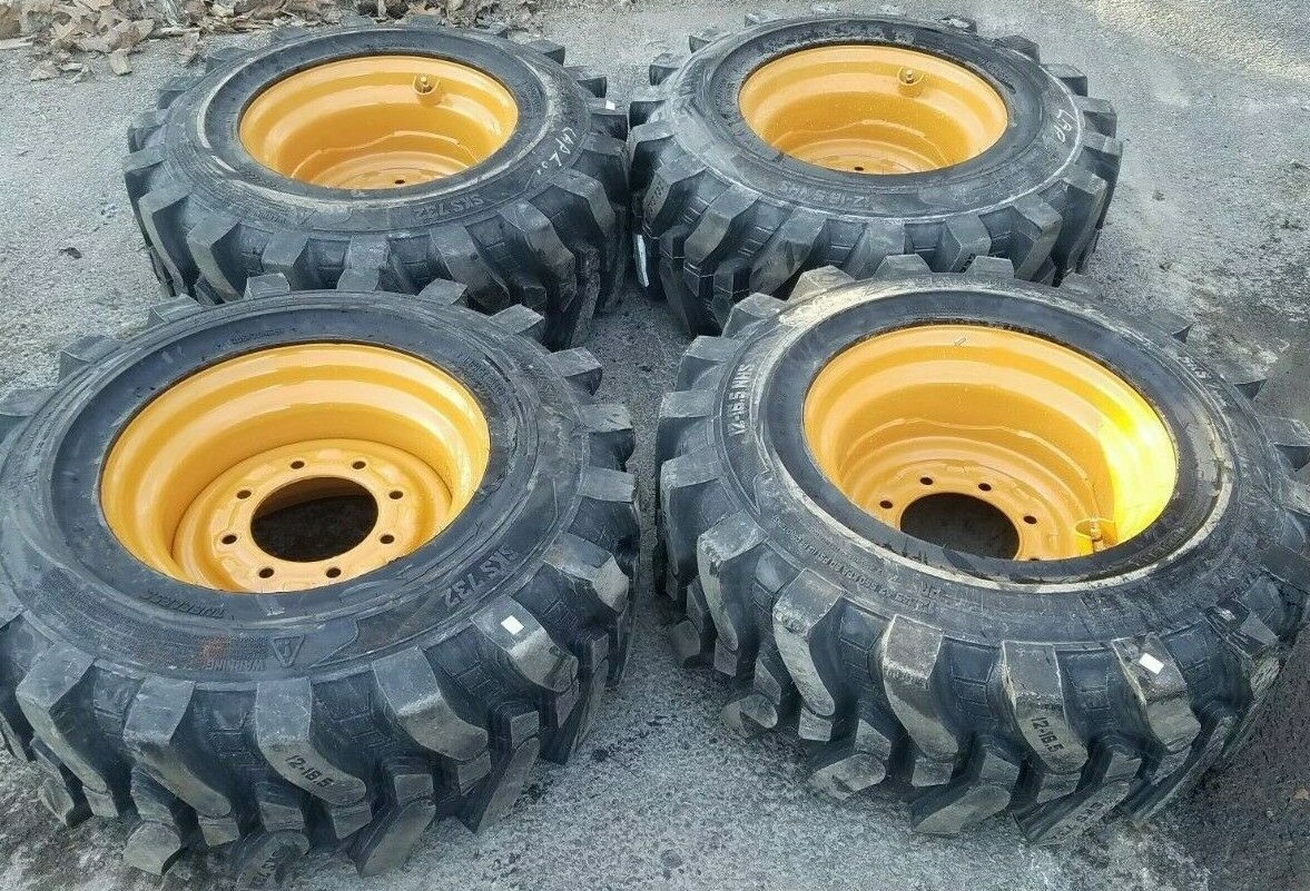 4-12X16.5 HD FOAM FILLED Skid Steer Tires-Wheels/Rims for Case-12-16.5 ...