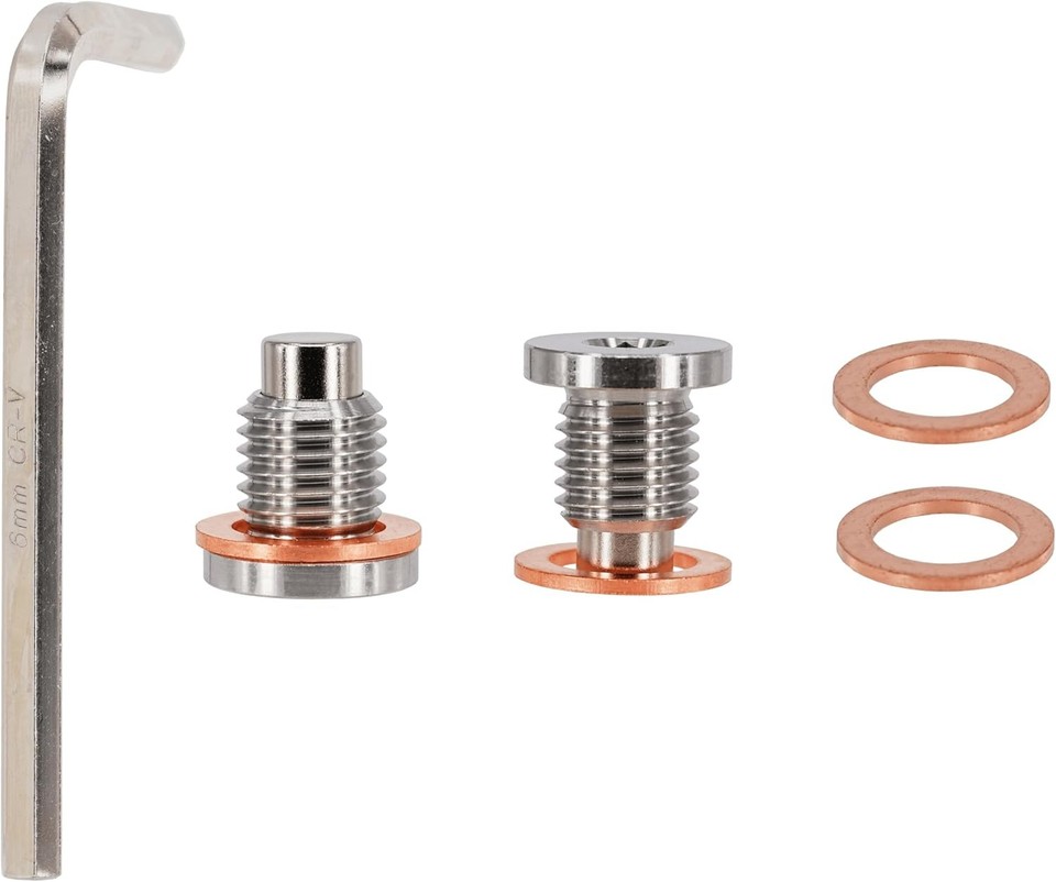 2PCS Stainless Steel Magnetic Engine Oil Drain Plug Fits M12 (Engine ...