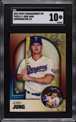 2023 Josh Jung Topps Transcendent VIP Superfractor 1/1 SGC 10 - TX ...