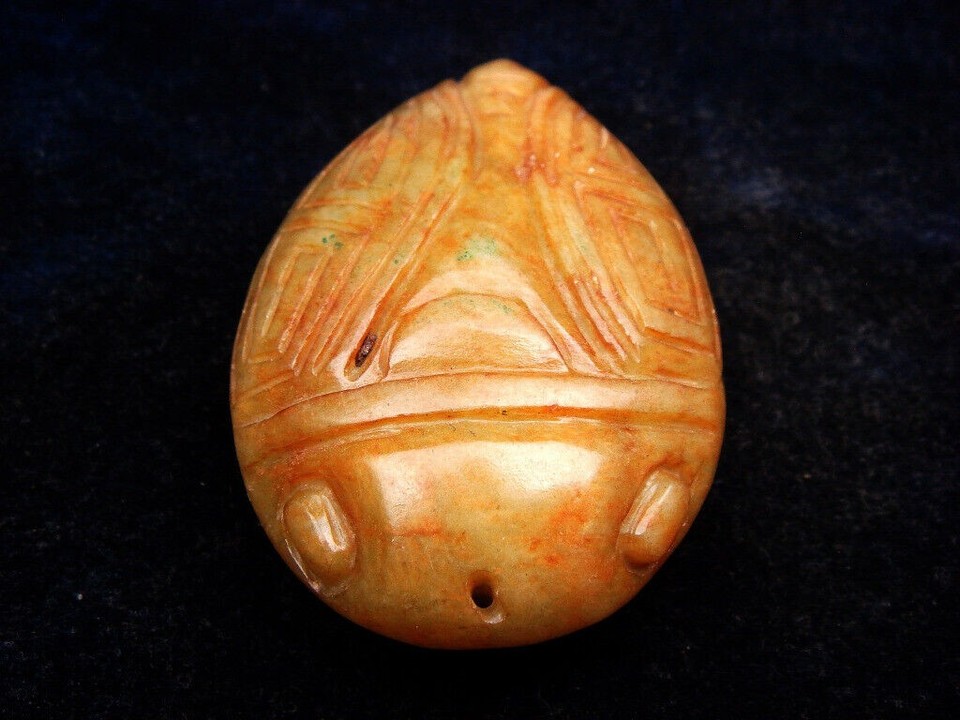 Old Nephrite Jade Stone Carved Sculpture Ancient Bug Cicada #09132405 ...