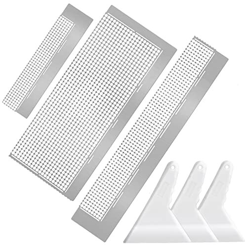 3Pcs Stainless Diamond Pasted Painting Ruler Steel 5D Drawing Mesh ...