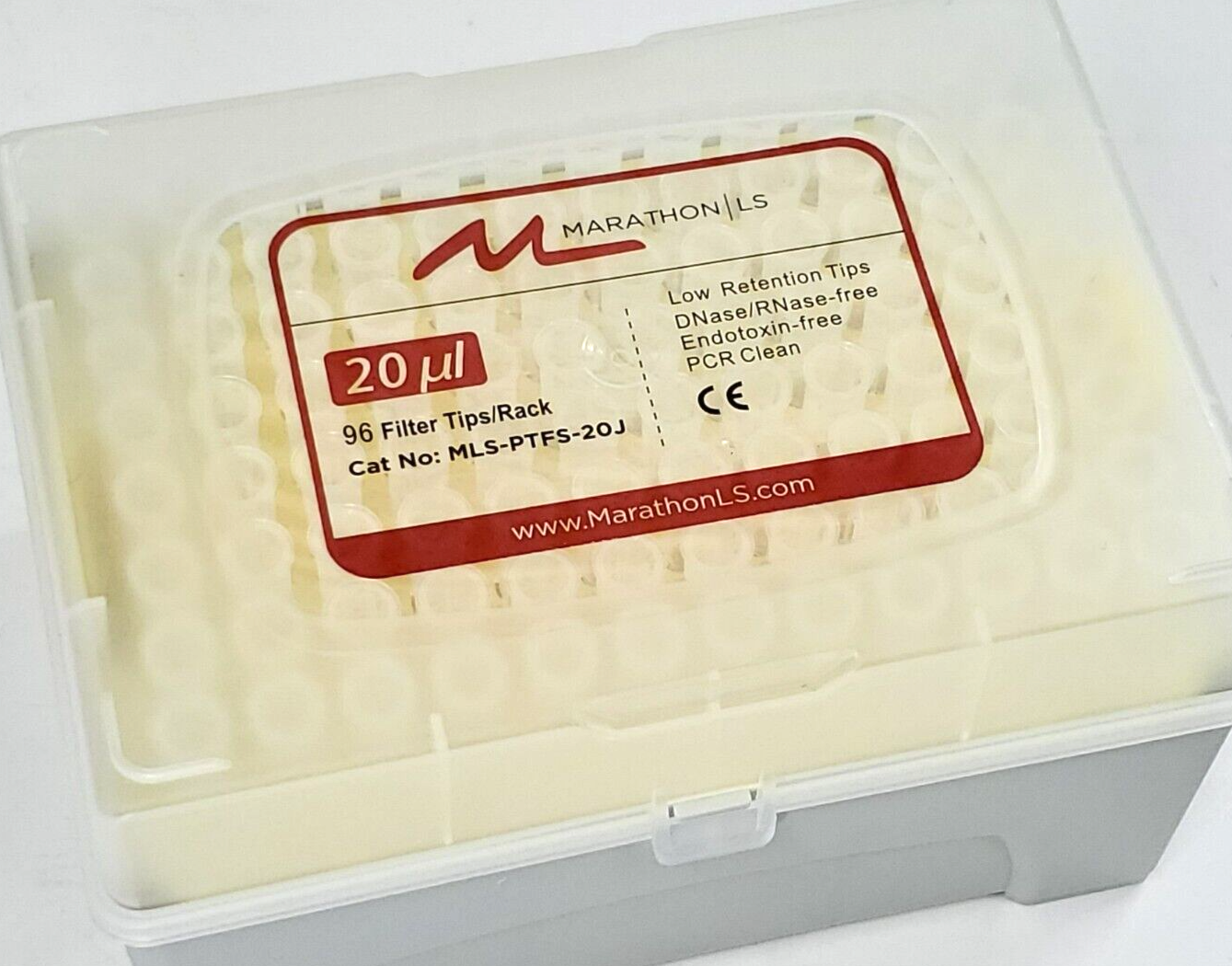 (1440) MARATHON 20uL Low Retention Filter Pipet Tips PCR 15x96/Rk MLS ...