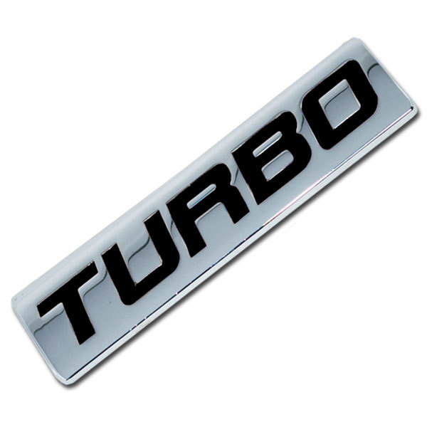 Race Car Emblem Chrome/Black Turbo Engine Race Motor Swap Emblem Badge ...
