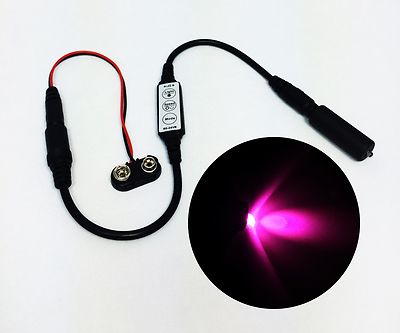 Micro Effects Purple / Magenta LED Light & Control Flash Blink 9V MEL ...