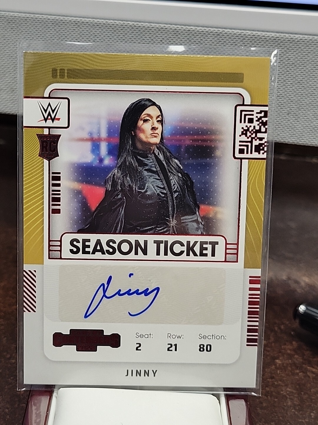 Panini Chronicles Contenders WWE Jinny Season Ticket Autograph Red RS ...