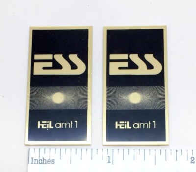 ESS Heil AMT-1 Speaker Badge Logo Emblems Vertical Sunburst PAIR Free ...