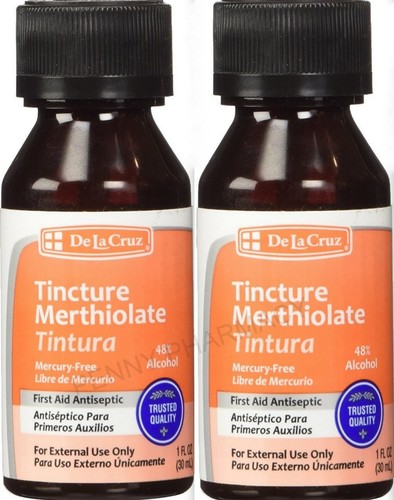 De La Cruz Tincture Merthiolate First Aid Antiseptic 1oz ( 2 pack ...