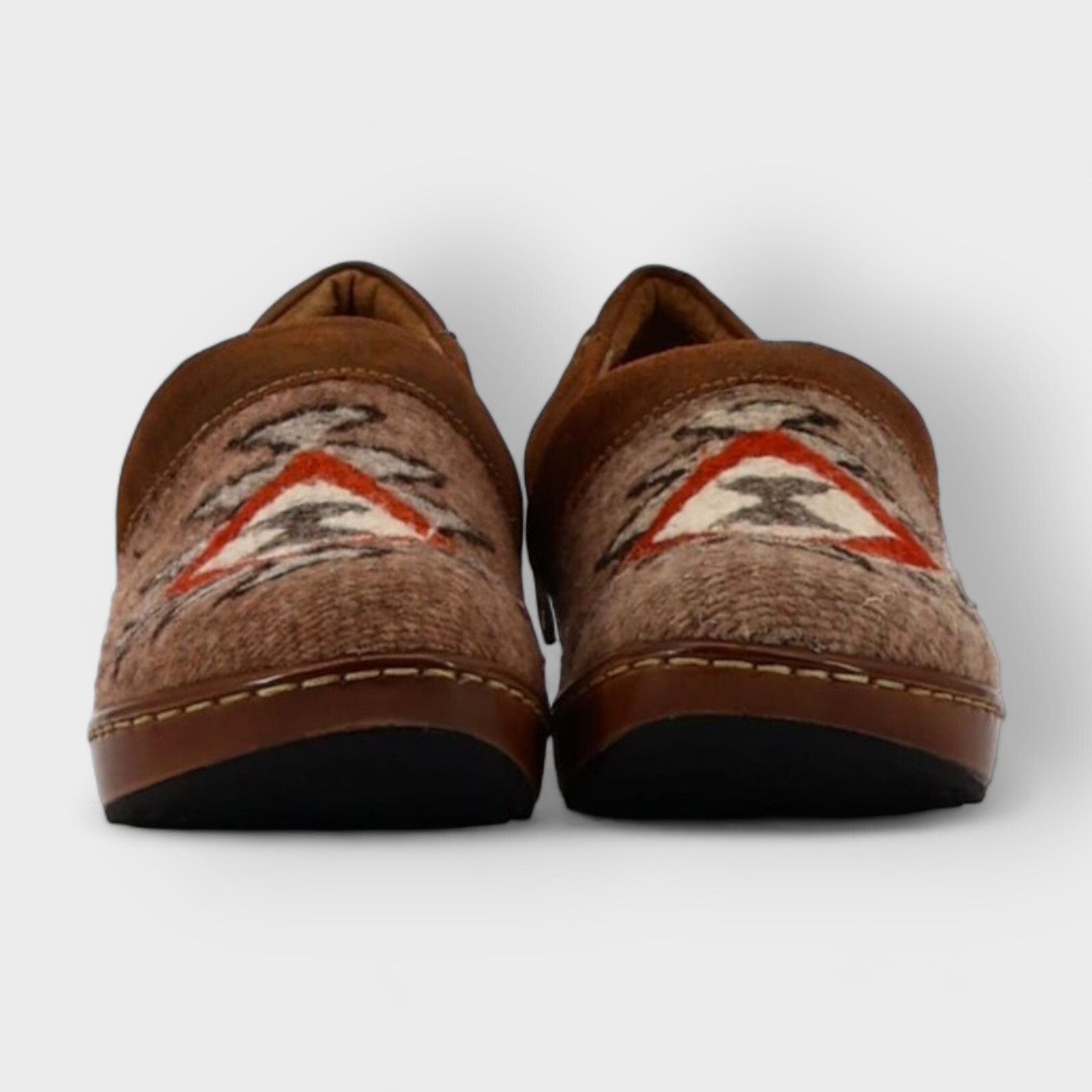 Born Leather Wool Clogs Aztec Southwest Mules Slides Size 6.5 | eBay