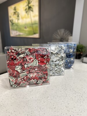 Modern Wall Art Acrylic Cubes With Money. Custom Made 3pc | eBay