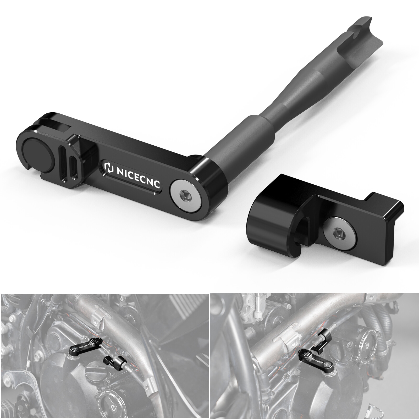 NICECNC One Finger Clutch Arm Lever Kits for Kawasaki KLR650 2008-2024 ...