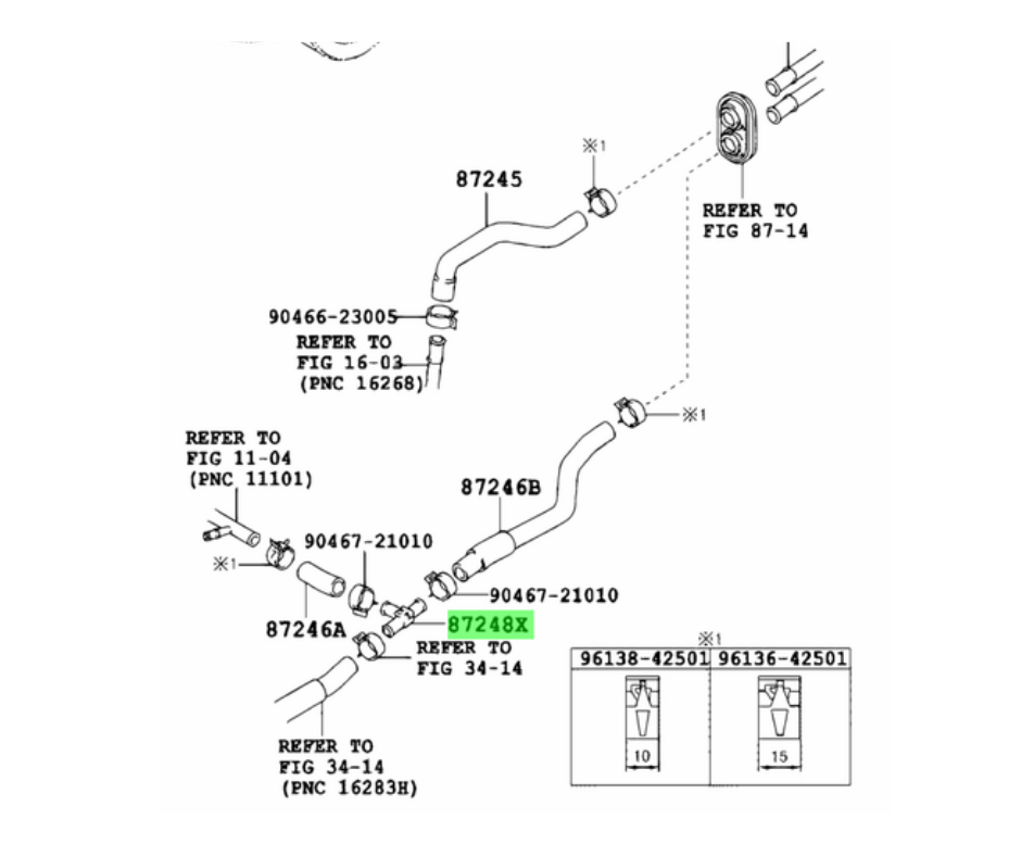 87248-20380 OEM Denso Toyota Coolant T Pipe for RAV4 2006-2008 | eBay