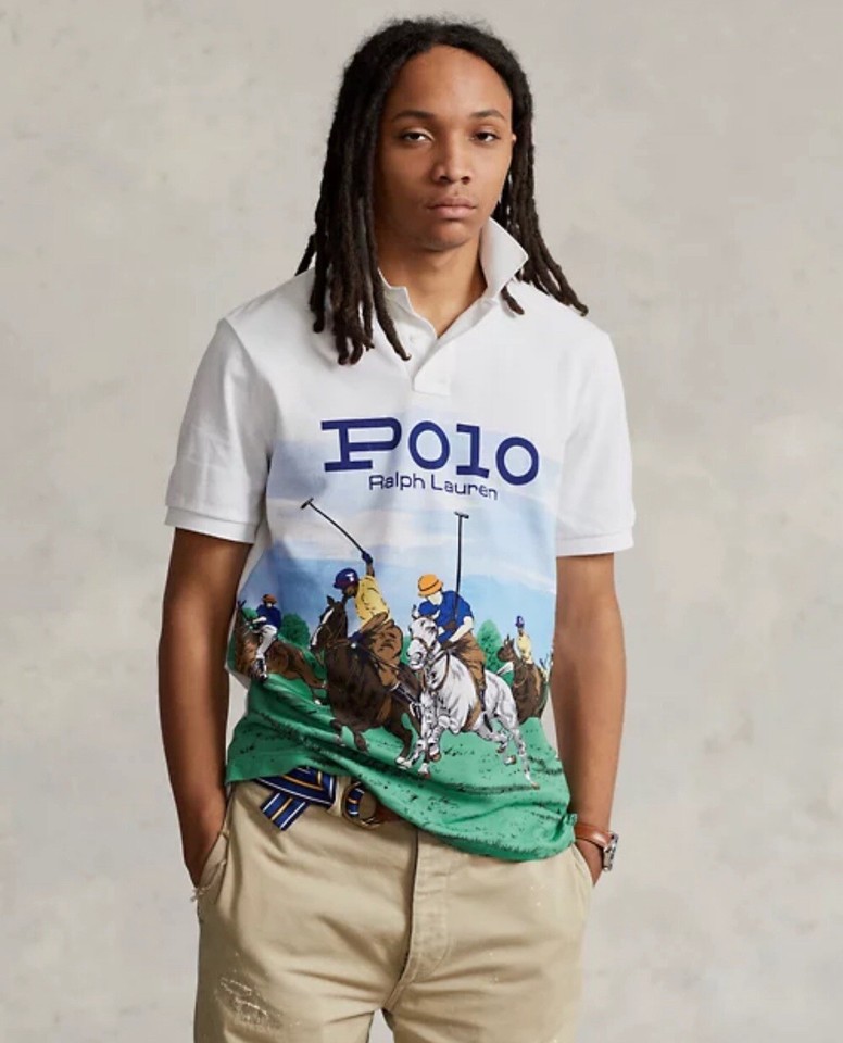 Polo Ralph Lauren Polo Match Short Sleeve Graphic Polo Shirt Large ...