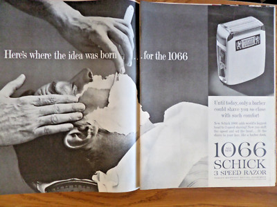 1960 New Schick 3 Speed Razor Ad New Schick 1066 | eBay