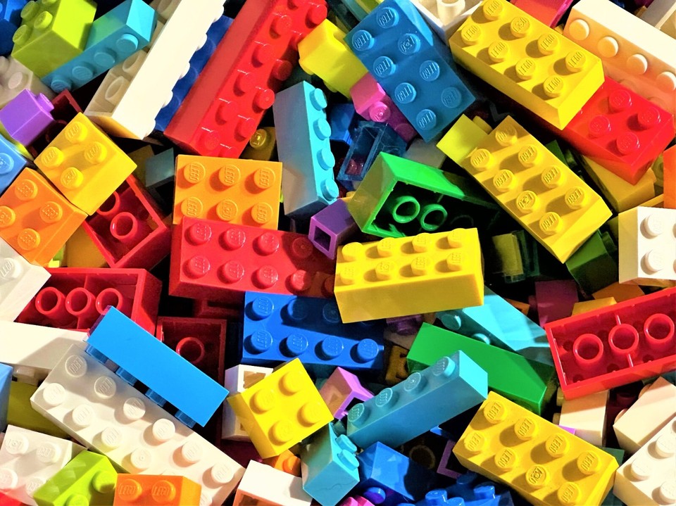 🔥75 LEGO Basic Bricks Blocks Sizes 1x2 2x2 2x3 2x4 bulk lot mix of ...