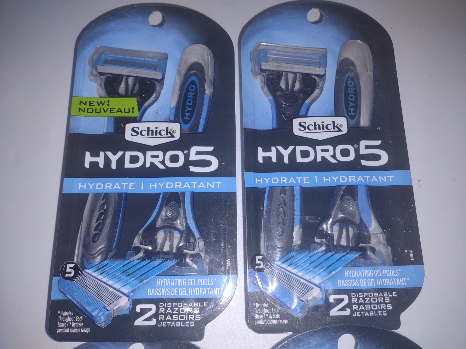 NEW! SCHICK HYDRO 5 Men's Disposable Razors ( 4 Packs - 8 Total ...