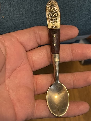 Vintage Star of Siam Thai Dancer Thailand Gold Tone Sugar Spoon By ...