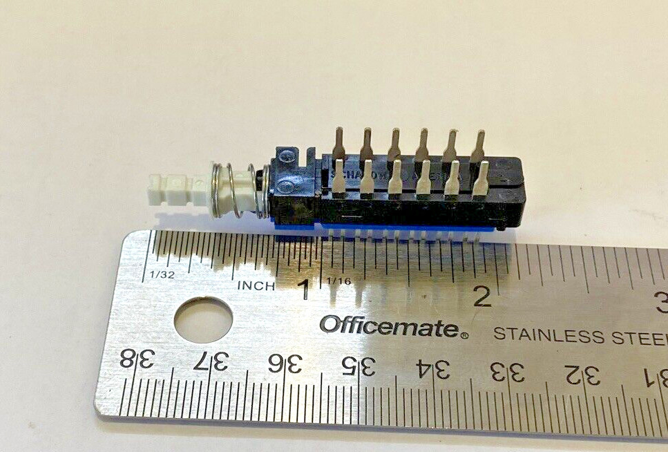 LOT OF 5 ITT SCHADOW AMERICA 121238 PUSH BUTTON SWITCH 12 SILVER ...